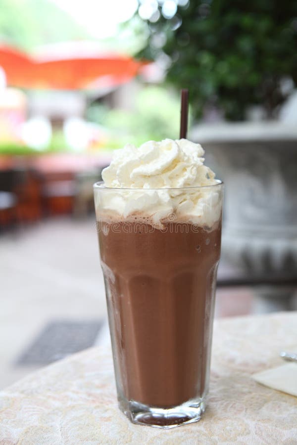 Chocolate milk shake stock image. Image of drink, brown - 141559815