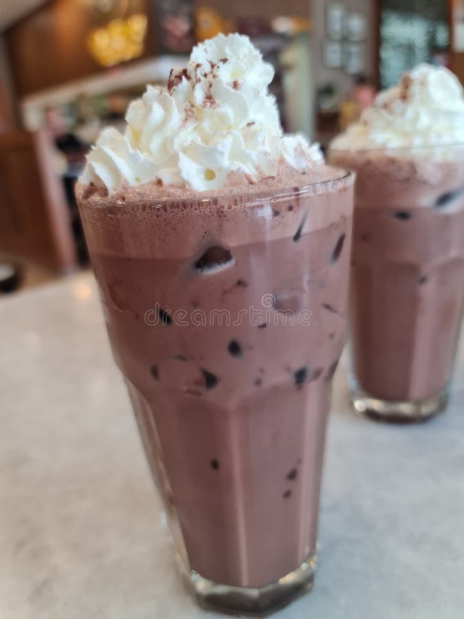 Chocolate milk shake stock image. Image of meal, milk - 209014539