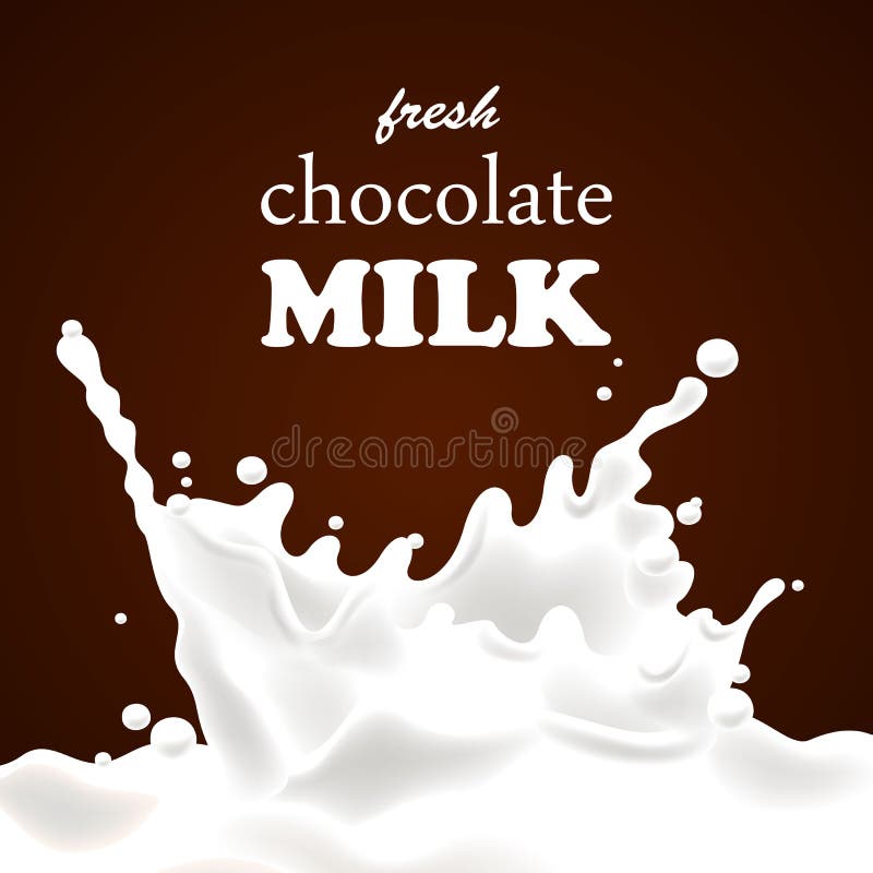 Milk Chocolate Text Isolated on White Background Stock Illustration ...
