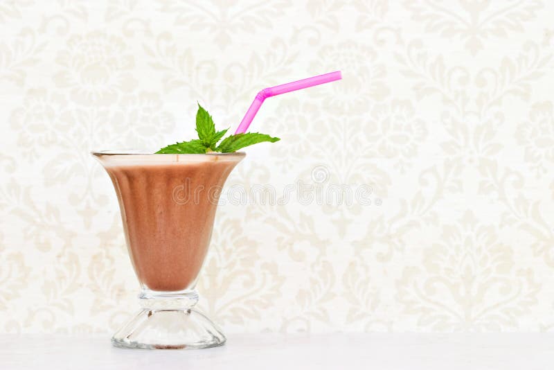 Chocolate milkshake stock image. Image of copyspace, close - 9811849