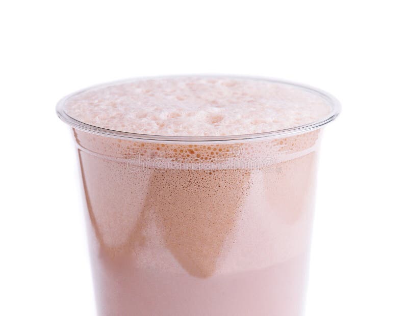Chocolate Milkshake in Plastic Take Away Cup Isolated Stock Image ...