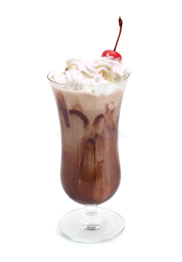 Chocolate Milkshake on White Background Stock Image - Image of shake ...