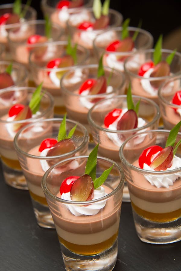 Chocolate Mini Small Mousse Dessert Stock Photo - Image of glass, small ...