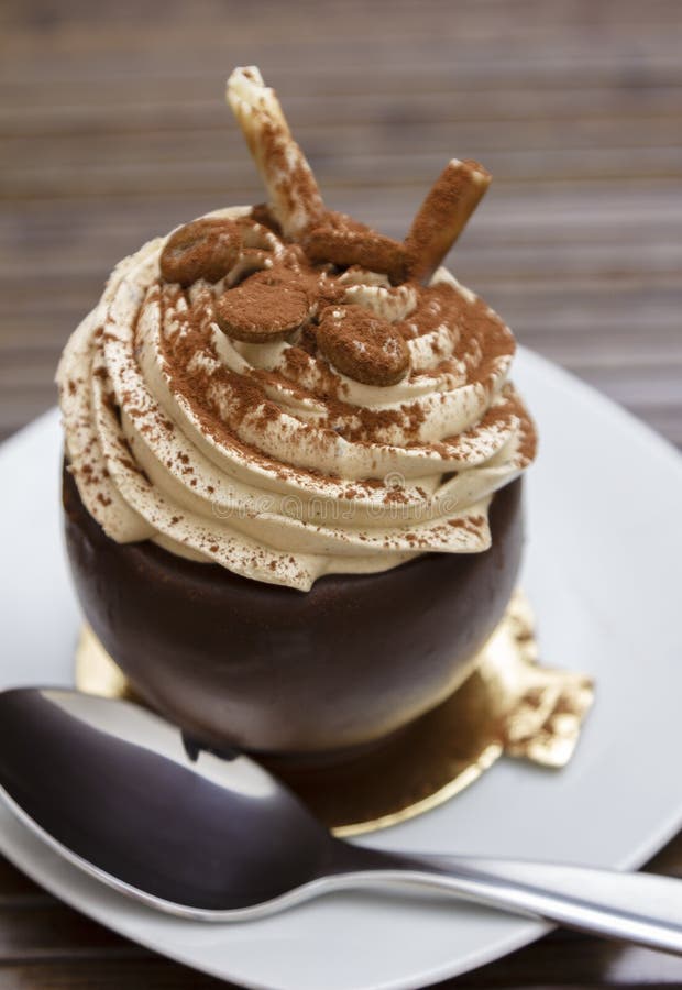Chocolate mocha dessert stock image. Image of appetizer - 26601381