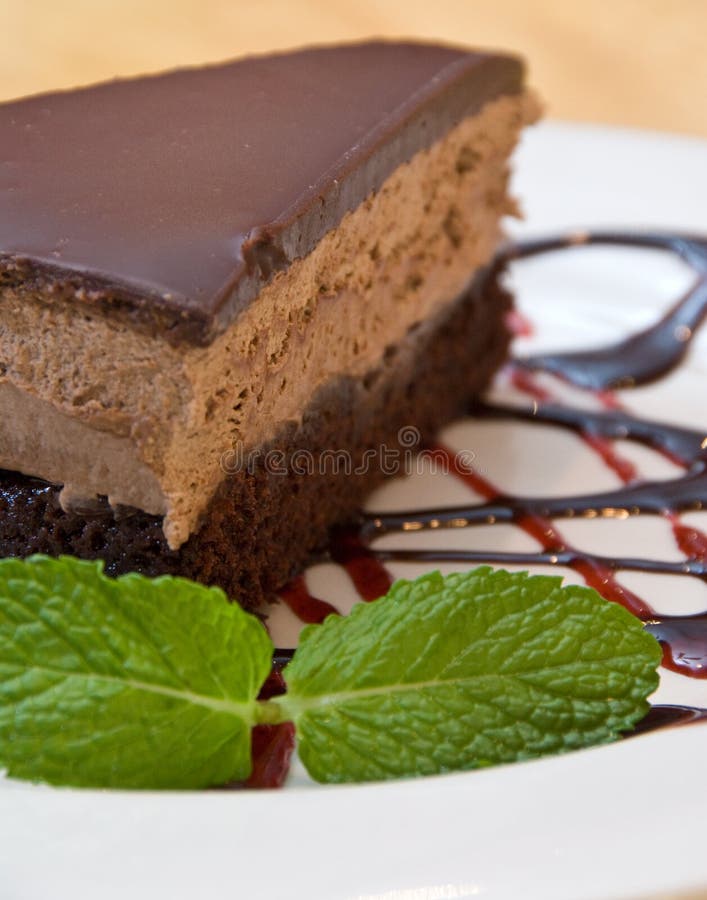 Chocolate Mocha Mousse Cake Stock Photo - Image of dessert, mousse ...