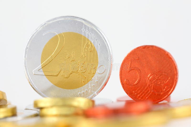 Chocolate money stock photo. Image of confection, stack - 22079982