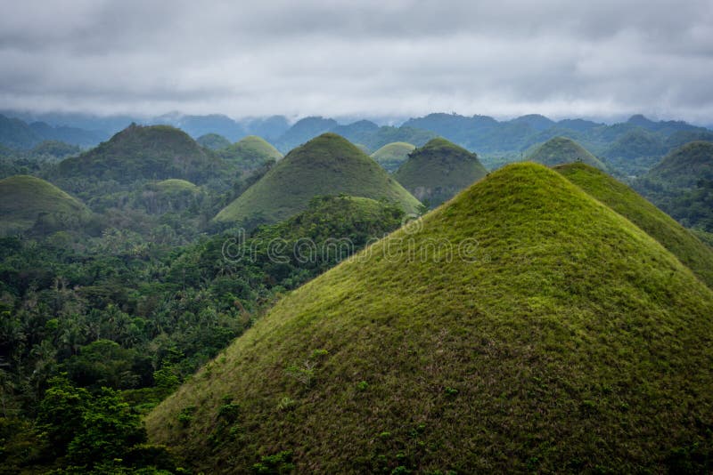 Chocolate Mountains of Bohol Island Stock Image - Image of beauty ...