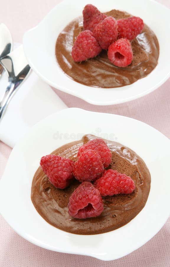 Chocolate mouse stock photo. Image of cuisine, dish, raspberry - 14576682