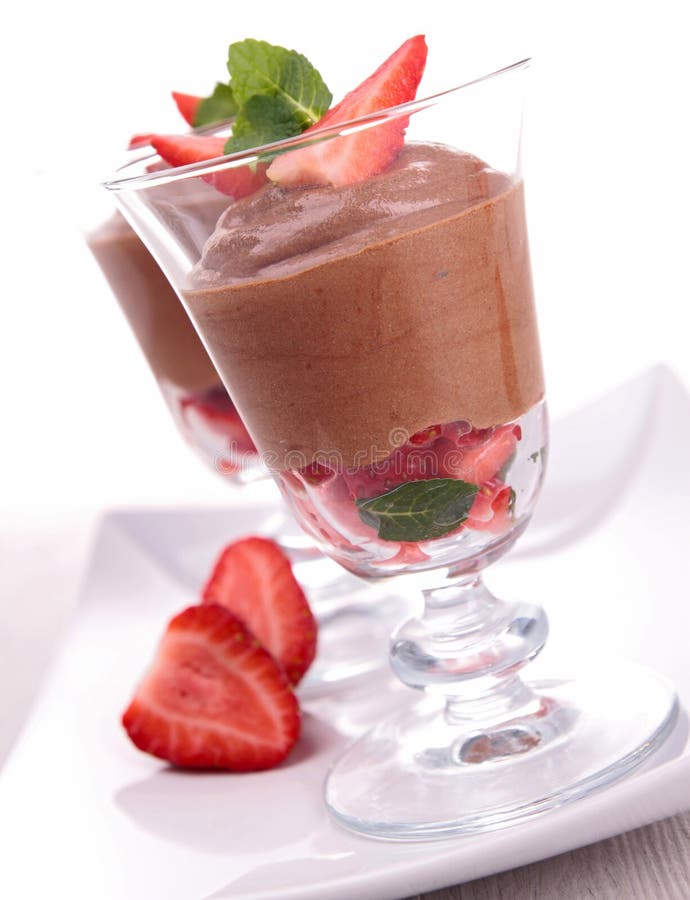 Chocolate mousse stock photo. Image of sweet, mint, mousse - 28800964