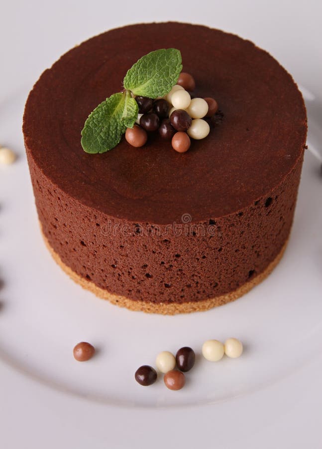Chocolate mousse cake stock image. Image of gourmet, baked - 24879989