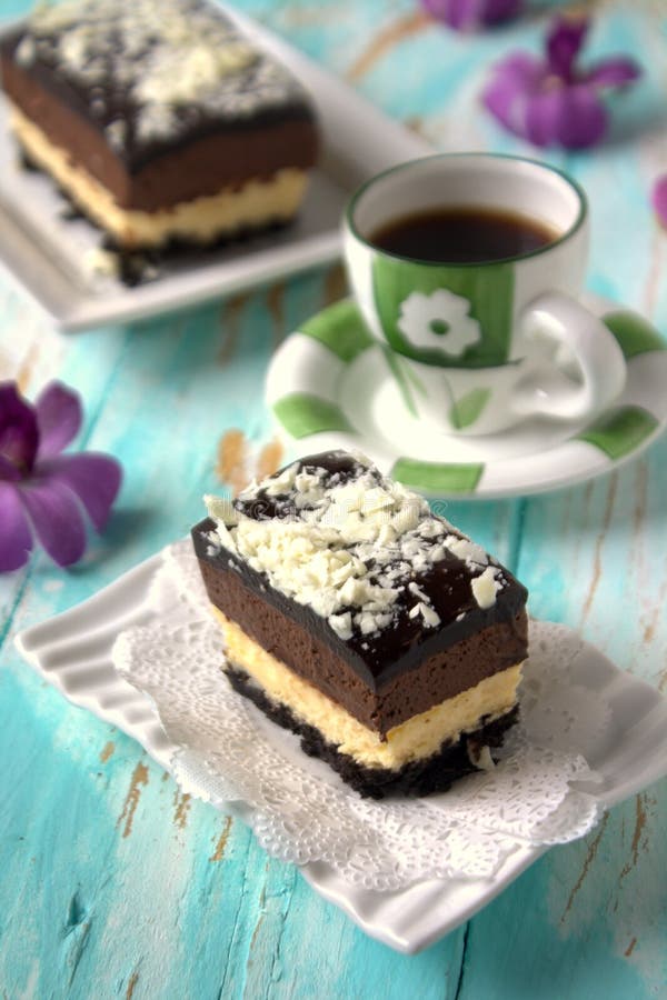 Chocolate mousse cake stock photo. Image of celebration - 86892378