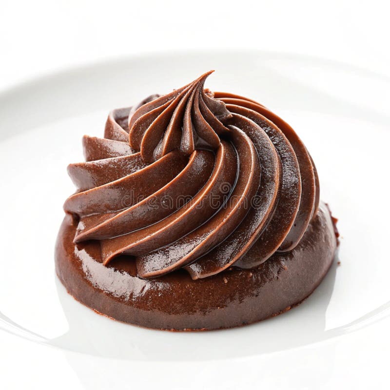 Chocolate Mousse Design Isolated on White Background Stock Illustration ...