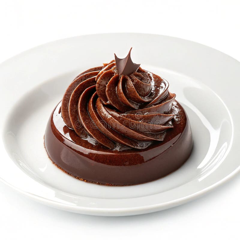 Chocolate Mousse Design Isolated on White Background Stock Illustration ...