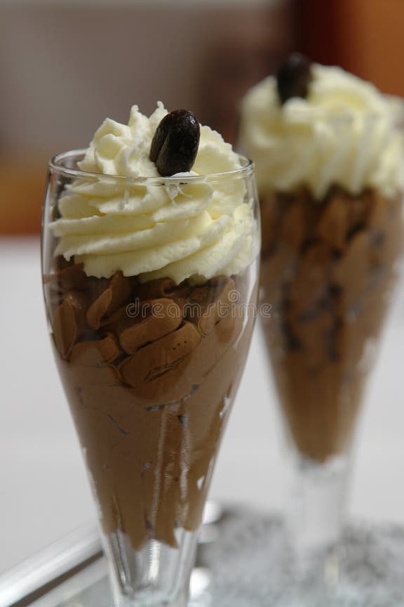 Chocolate mousse dessert stock photo. Image of food, temptation - 3628068