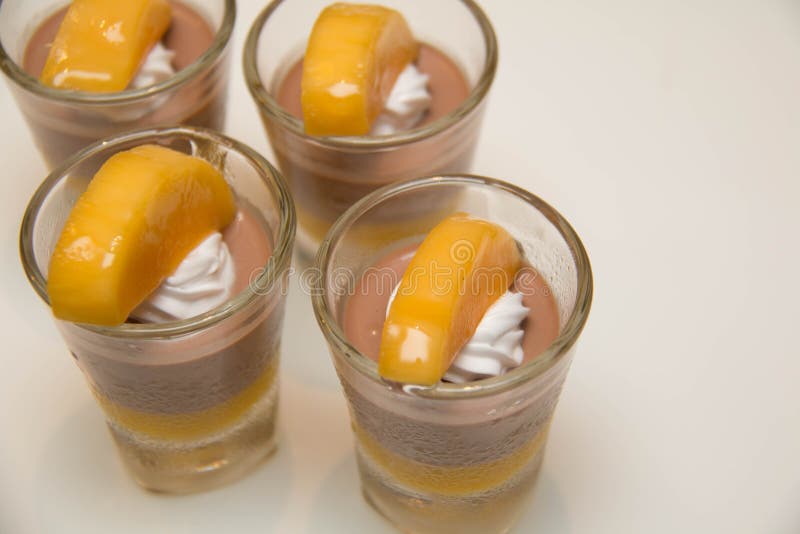 Chocolate mousse in glass stock photo. Image of pudding - 73165708