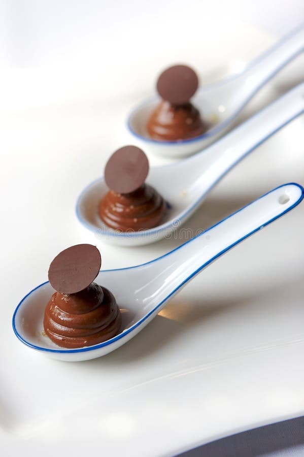 Chocolate mousse spoon stock image. Image of cook, beauty - 3789419