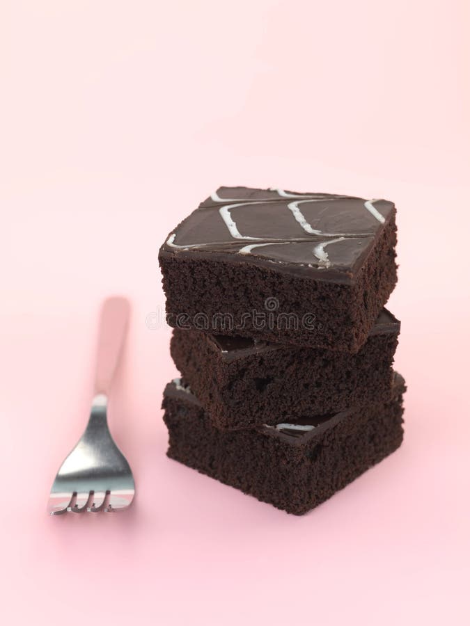 Chocolate Mud Cake Slices stock image. Image of desert - 14553005