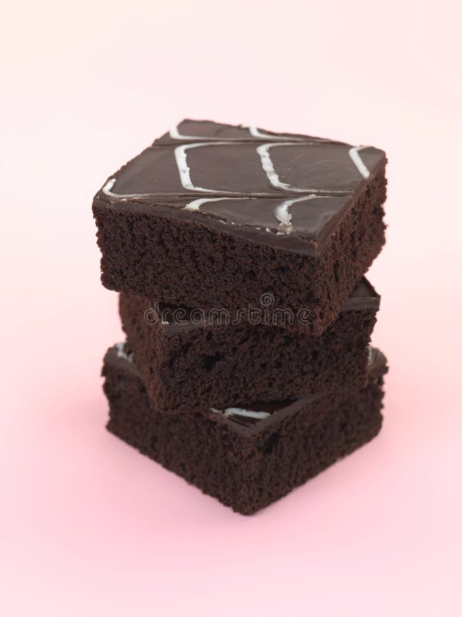 Chocolate Mud Cake Slices stock photo. Image of frosted - 14553006
