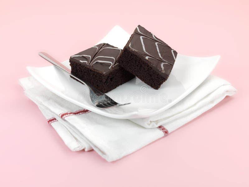 Chocolate Mud Cake Slices stock photo. Image of icing - 14553008