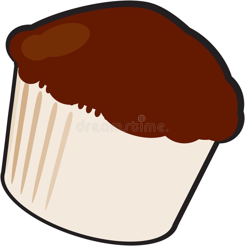 Chocolate Muffin. Vector Color Sketch in Cartoon Style. Illustration of ...