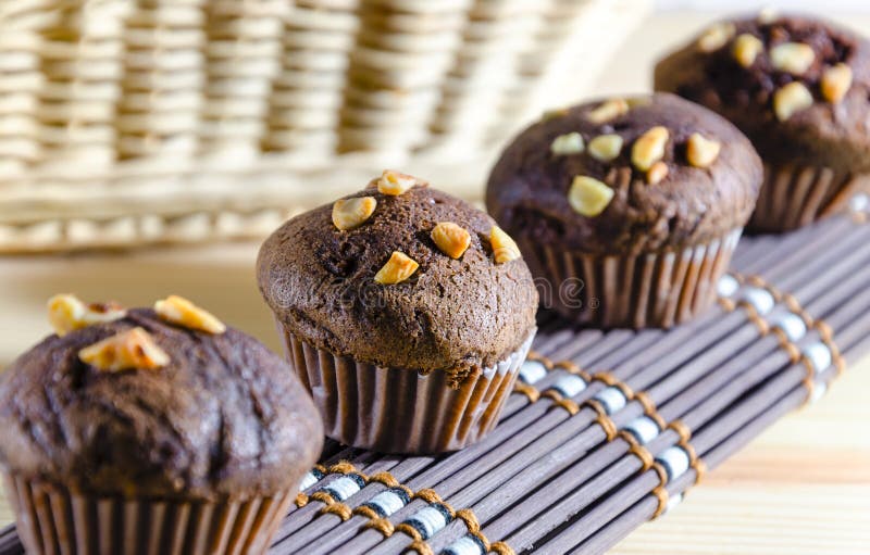Chocolate muffin cake stock image. Image of field, bakery - 91199325