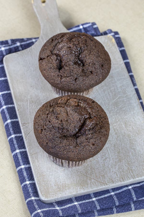 Chocolate Muffin on a Table Stock Image - Image of table, calories ...