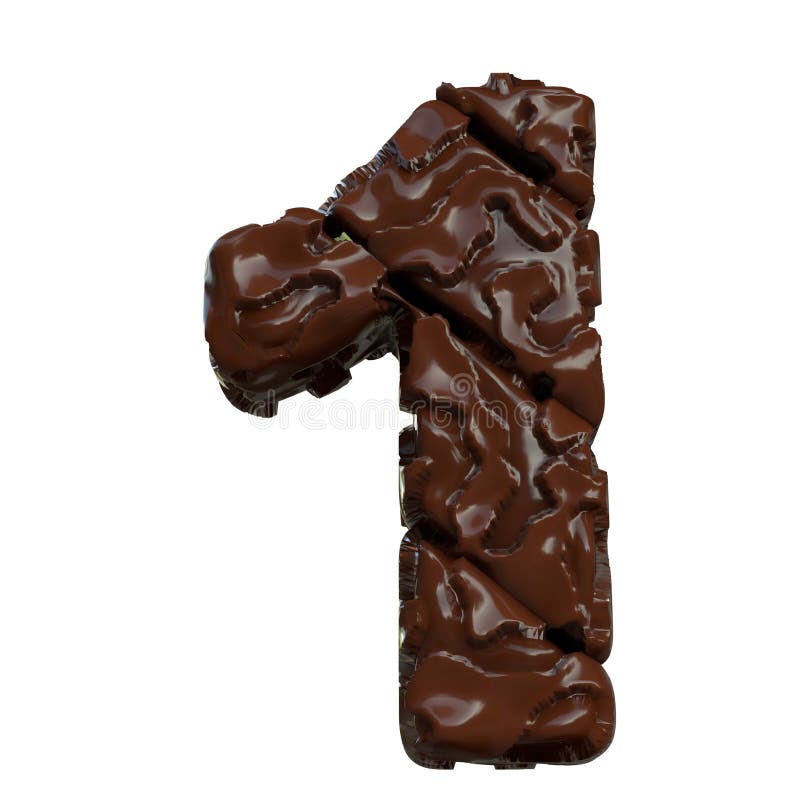 Chocolate Numbers and Symbols Stock Illustration - Illustration of ...