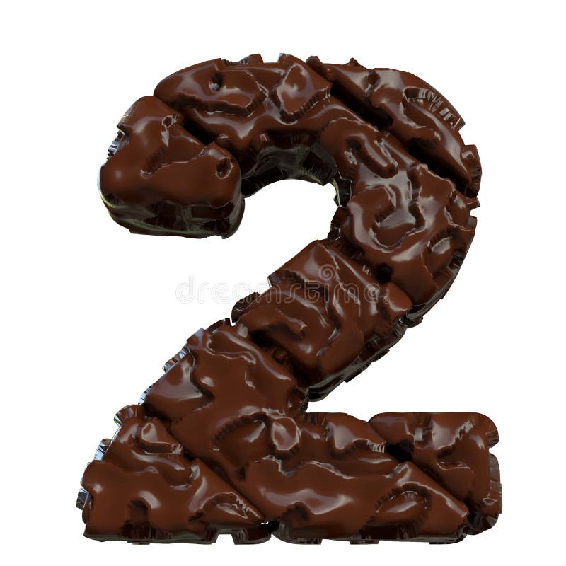 Chocolate Numbers Candles for Holiday Cake Stock Vector - Illustration ...