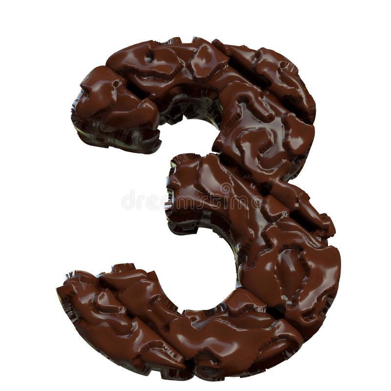 Chocolate Numbers Candles for Holiday Cake Stock Vector - Illustration ...