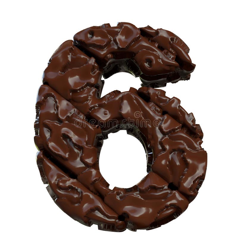 Chocolate Numbers Candles for Holiday Cake Stock Vector - Illustration ...