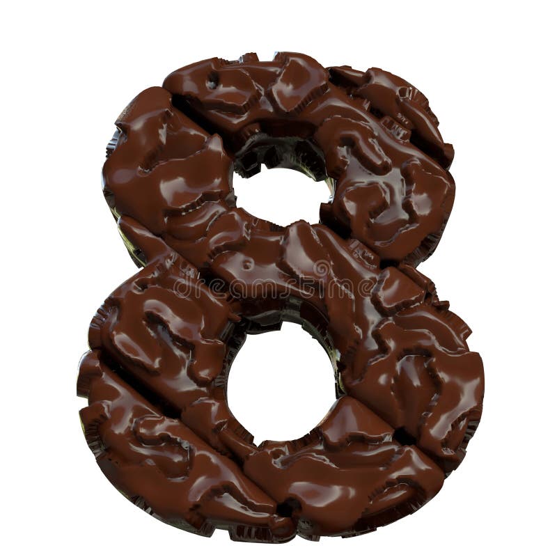 Chocolate Numbers Candles for Holiday Cake Stock Vector - Illustration ...