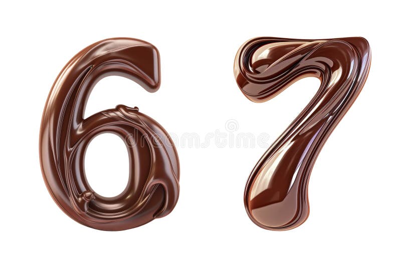 Chocolate Numbers Isolated stock image. Illustration of birthday ...
