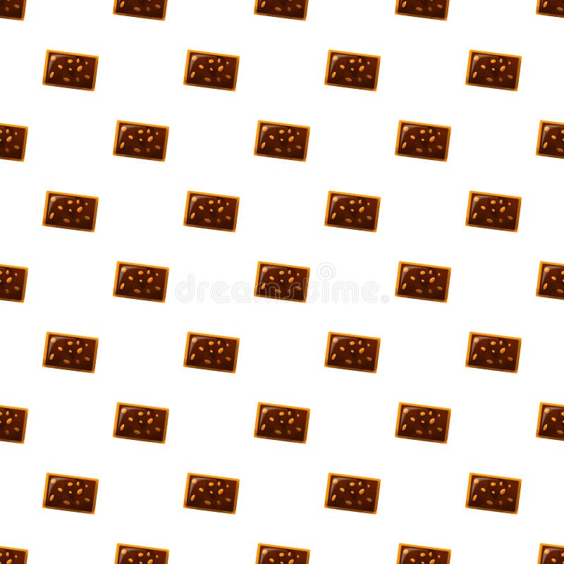 Chocolate Nut Biscuit Pattern Seamless Vector Stock Vector ...