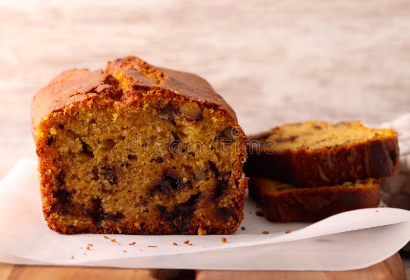 Chocolate and Nut Butternut Bread Stock Image - Image of breakfast ...