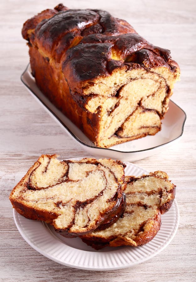 Chocolate and Orange Babka, Sweet Bread Stock Image - Image of ...