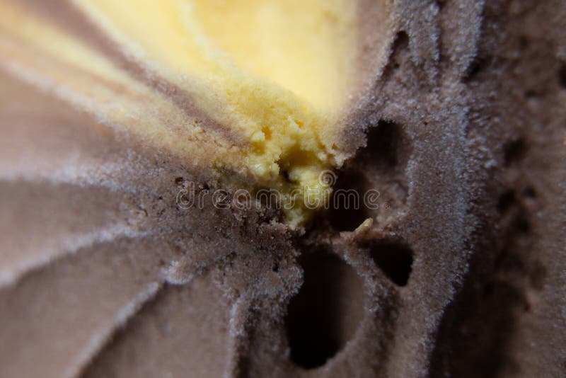 Chocolate Orange Ice Cream Wave As Background Macro Photo Stock Image ...