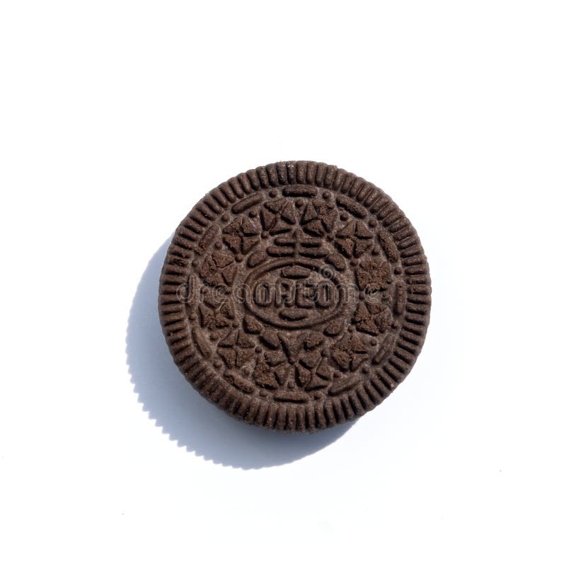 Chocolate Oreo Cookies with Sharp, Clear Shadows. Template for a ...