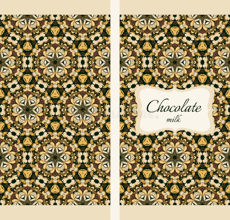 Chocolate Packaging Design. Ornamental Pattern Stock Illustration ...