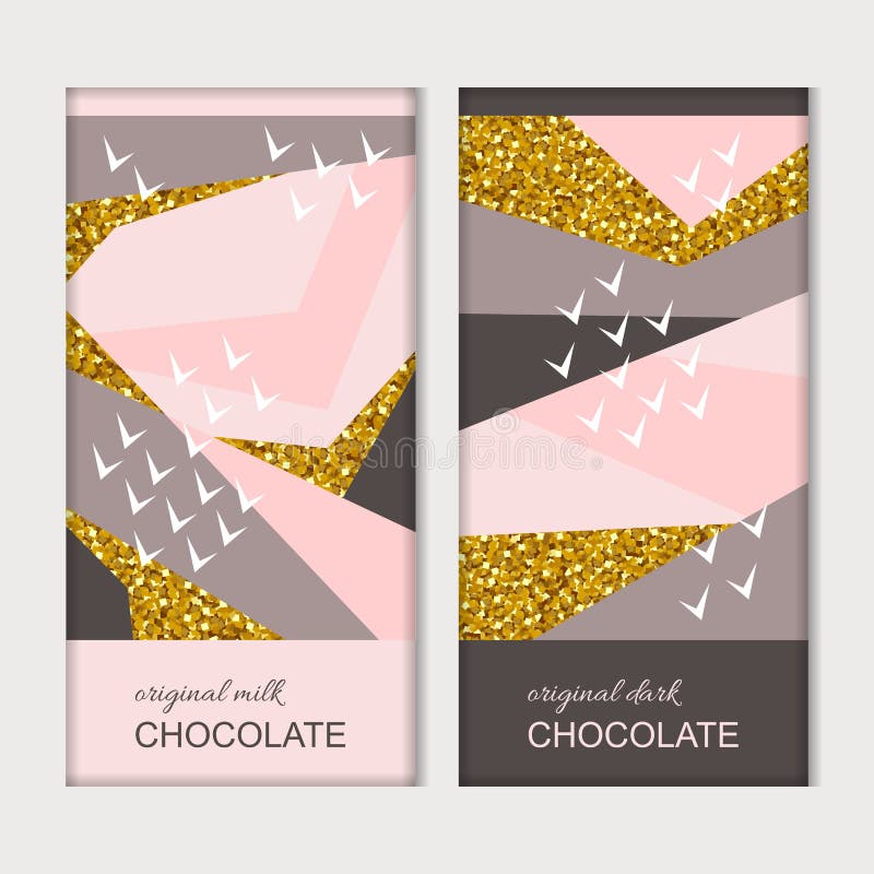 Chocolate Packaging. Trendy Luxury Template with Creative Pattern with ...