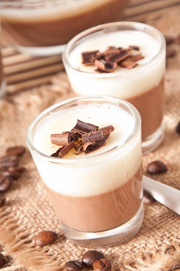 Chocolate Panna Cotta stock image. Image of dessert, pudding - 28536569