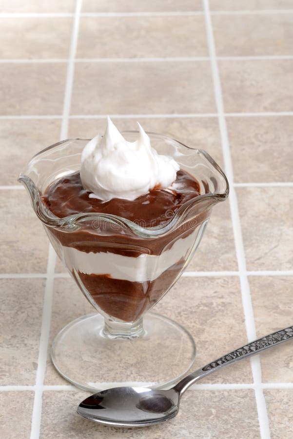 Chocolate Parfait with a Spoon Stock Image - Image of mixed, freshness ...