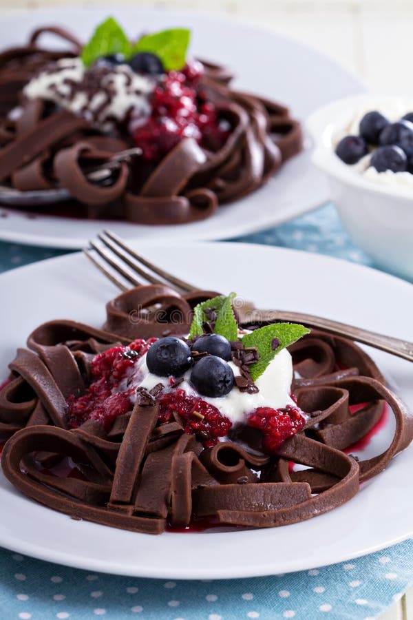 Chocolate pasta stock photo. Image of dish, nutrition - 39328262