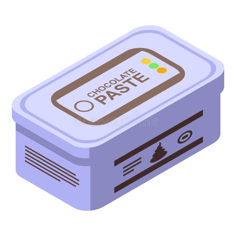 Chocolate Paste Box Icon, Isometric Style Stock Vector - Illustration ...