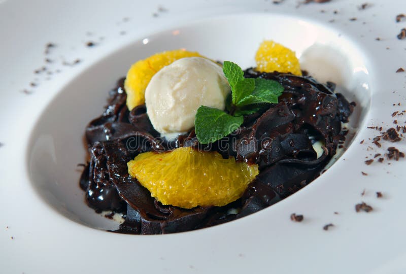 Chocolate Paste with Ice-cream Stock Image - Image of chocolate ...