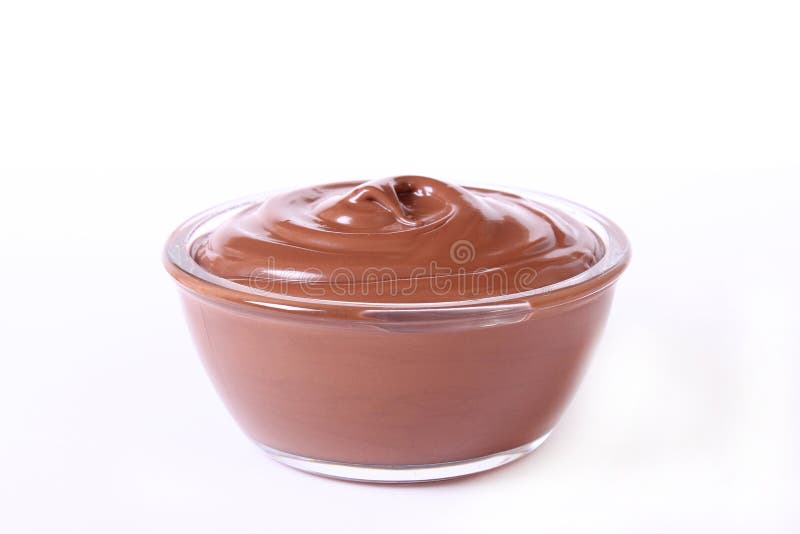 Chocolate Paste Isolated on White Stock Image - Image of calorie ...