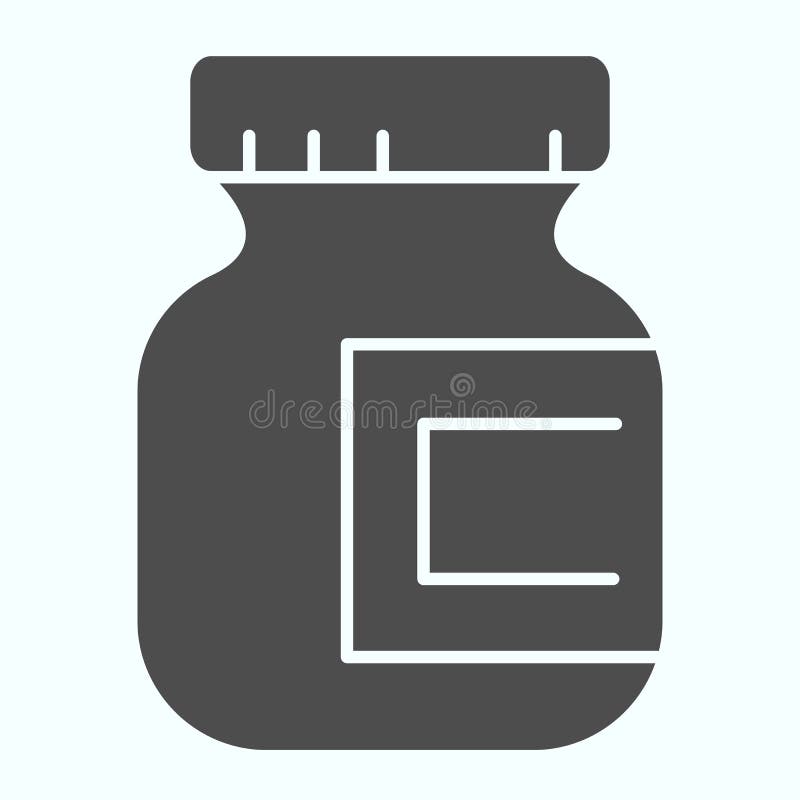 Chocolate Paste Solid Icon. Hazelnut Vector Illustration Isolated on ...