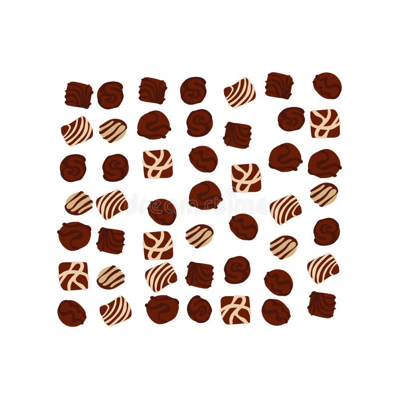 Chocolate Pattern Set Free Vector Illustration Stock Vector ...