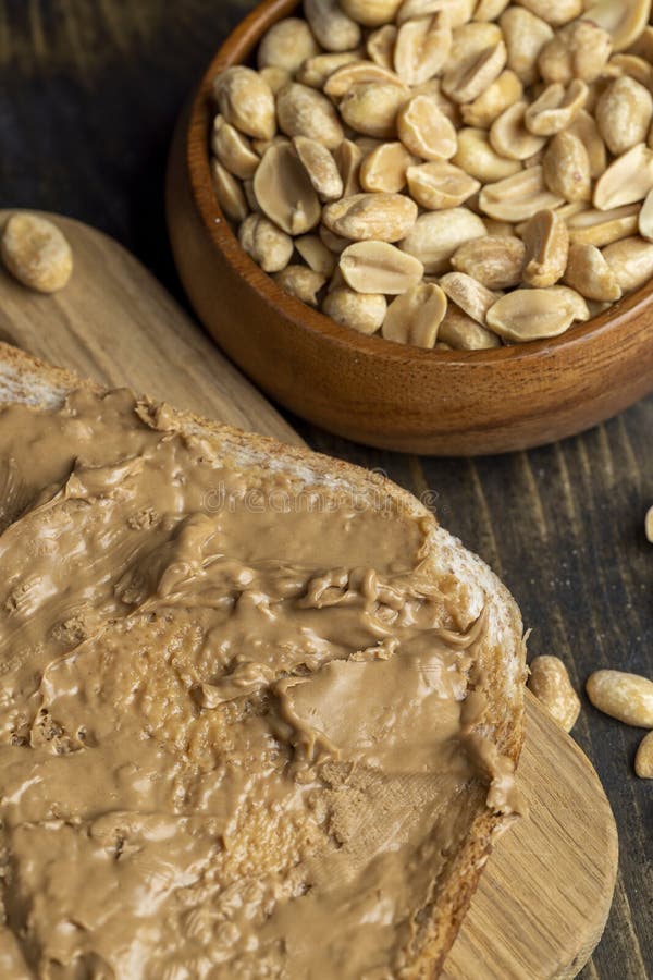 Chocolate Peanut Paste for a Quick Breakfast Stock Photo - Image of ...