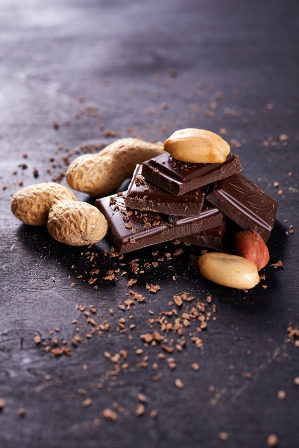 Chocolate and peanuts stock photo. Image of ingredient - 63418064
