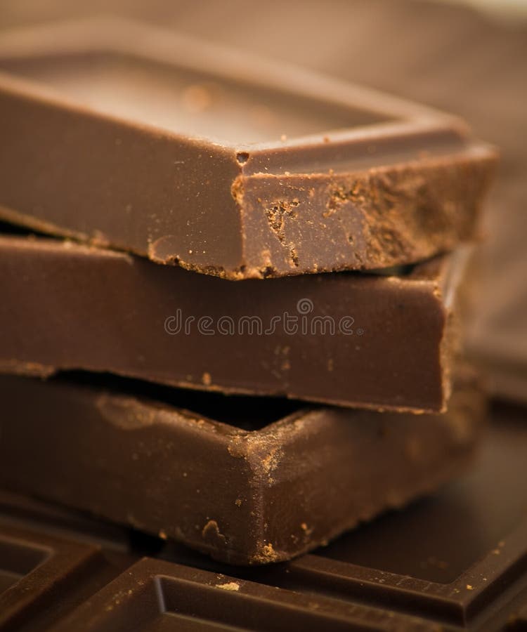 Chocolate pieces stock image. Image of dessert, group - 13886159